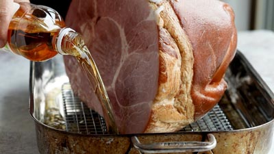 Baked Ham Shank with Apple Cider Vinegar (No Glaze)