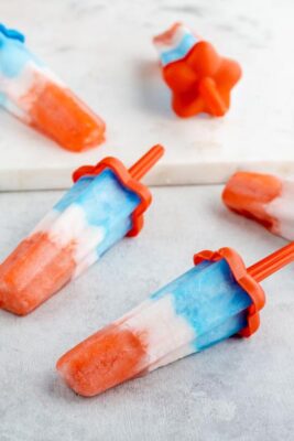 Homemade Bomb Pops (without sugar)