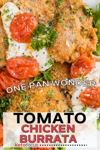 Keto Crispy Chicken Burrata with a Pork Panko Crust