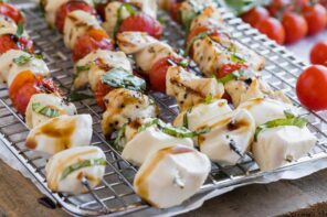 Grilled Chicken Caprese Kebabs
