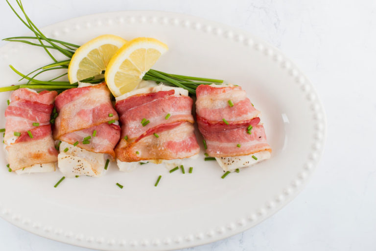 Keto Bacon Wrapped Cod Recipe - 0 Net Carbs! - Ketofocus