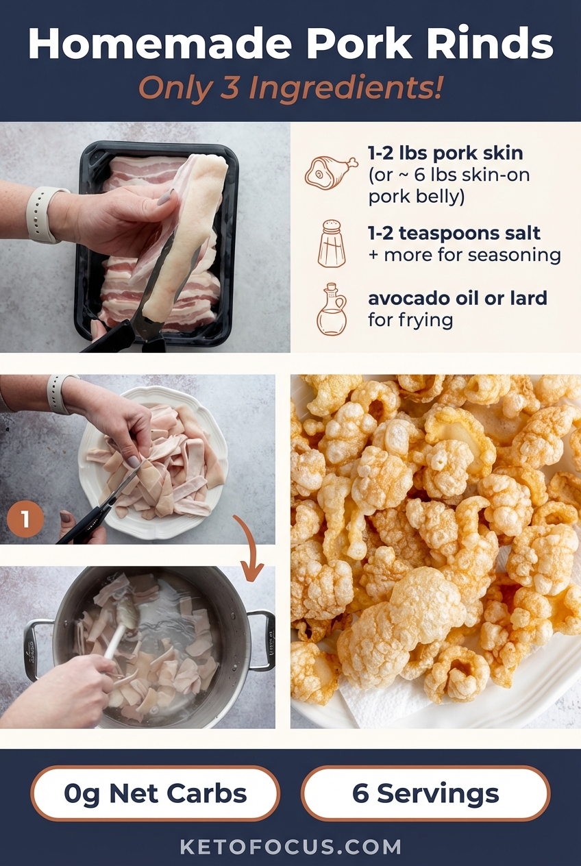 Homemade Pork Rinds That Actually Puff (3 Ingredients)
