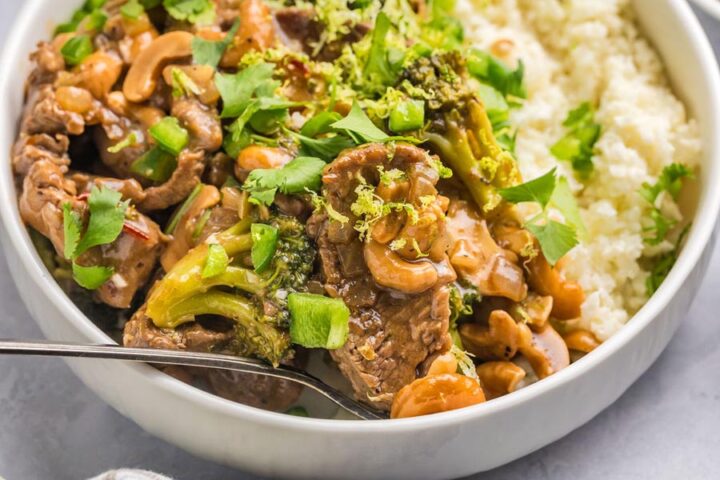 Cashew Beef Recipe from Half Baked Harvest Turned LOW CARB!