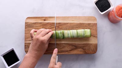 Naruto Roll – Cucumber Sushi with Salmon & Cream Cheese
